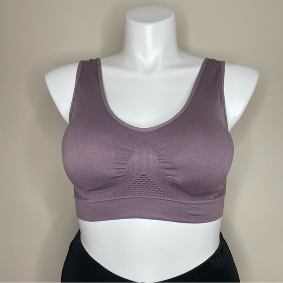 Intimates & Sleepwear | Unbranded Purple Sports Bra With Removable Pads ...
